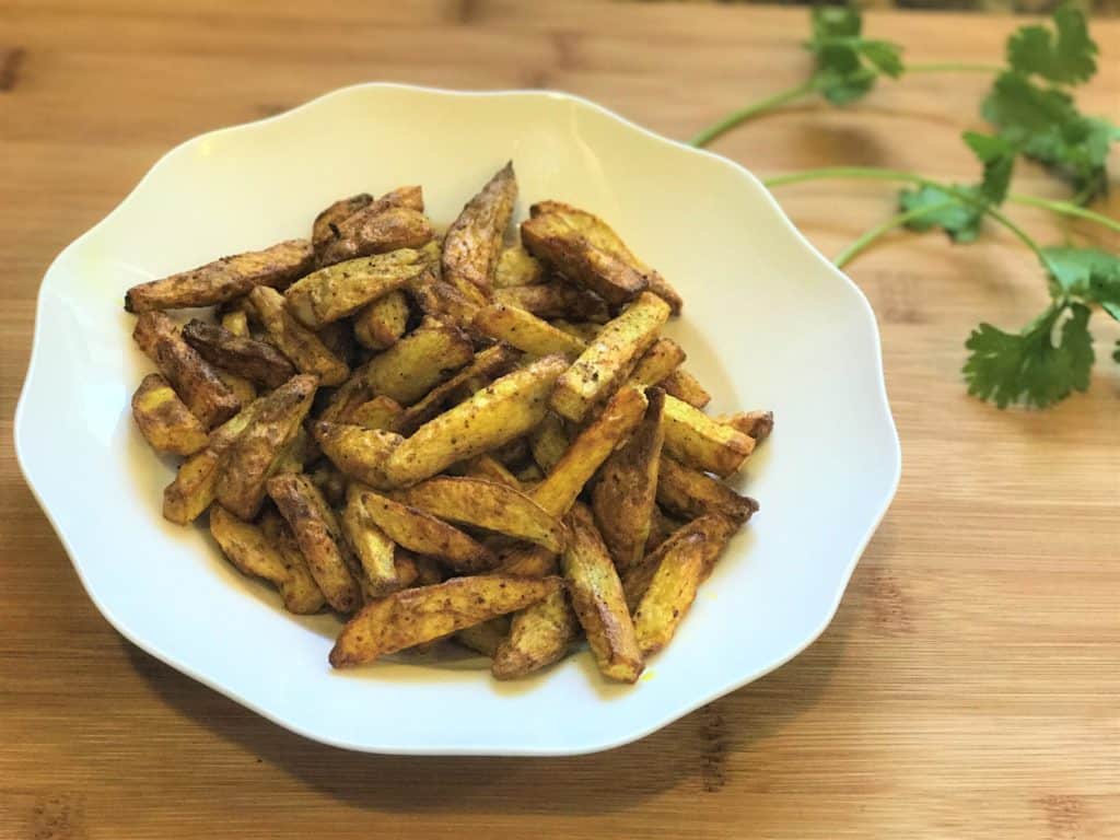 Air Fryer Taro Root Fries / Crispy Arbi - Piping Pot Curry